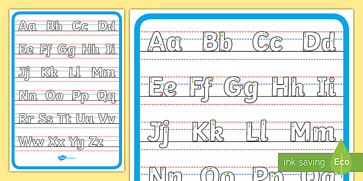 QLD Alphabet Writing with Arrows | Upper + Lowercase Handwriting