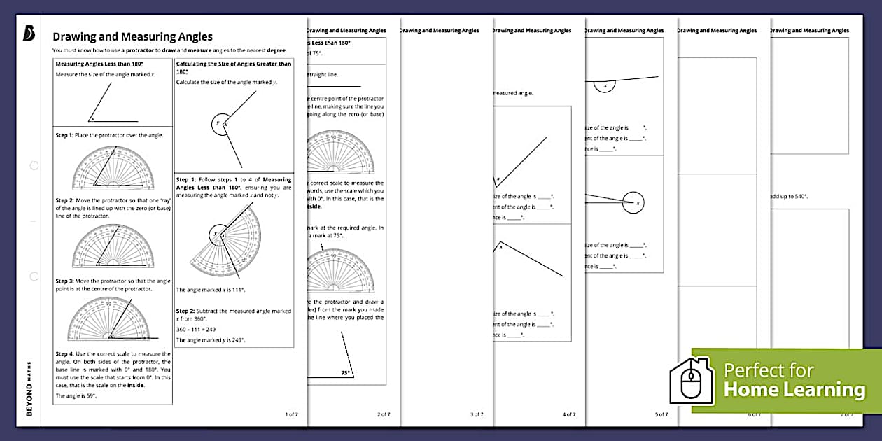 👉 Drawing and Measuring Angles Worksheet (PDF) | Beyond