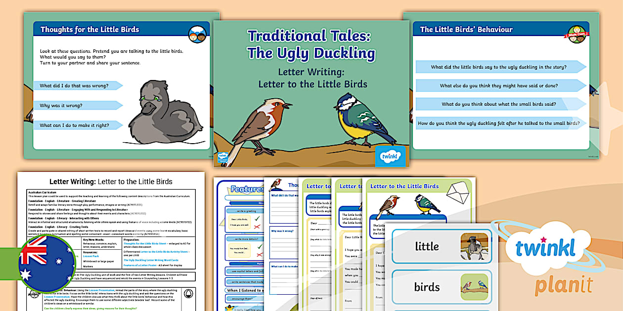 Foundation Writing Ugly Duckling Letter Writing Lesson 1