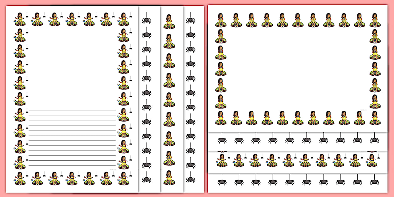 Little Miss Muffet Page Borders (teacher made) - Twinkl