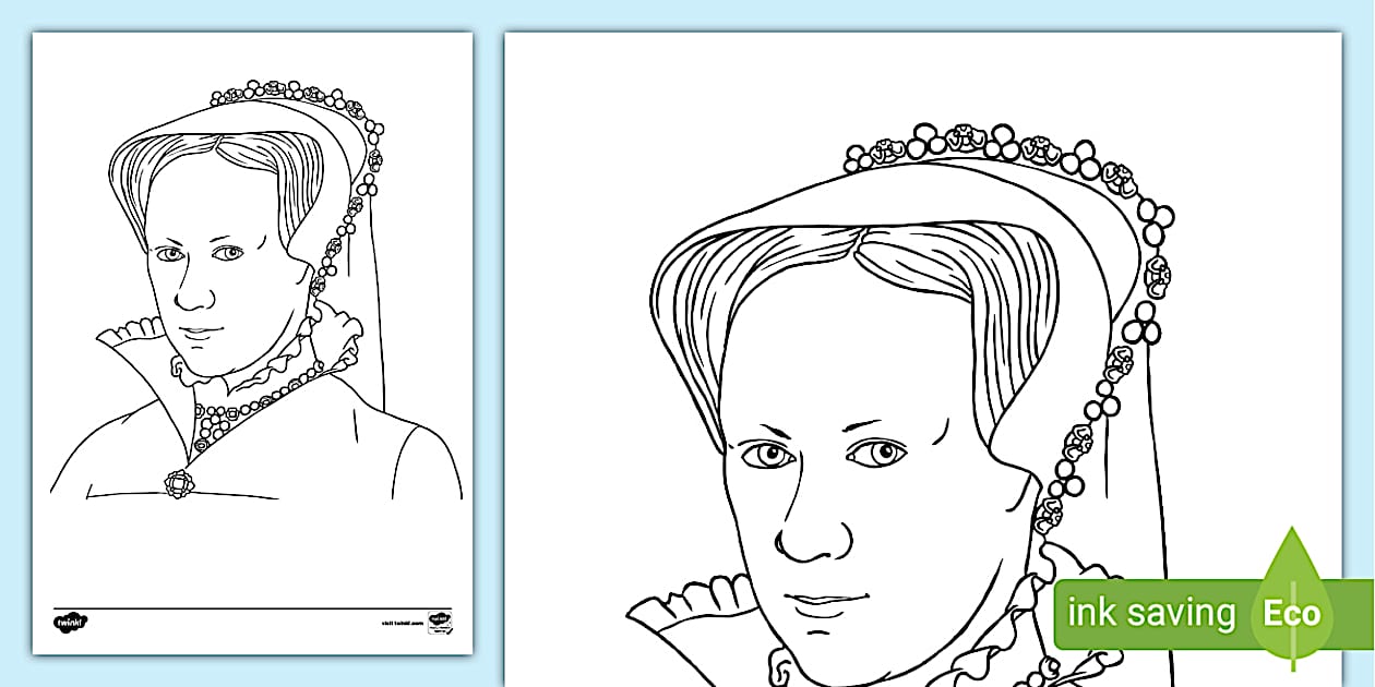Tudor Princess Colouring Sheet – Colouring Pages – Twinkl