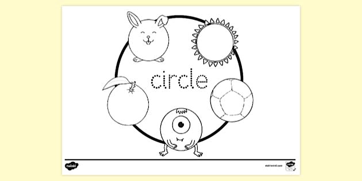 Circle Colouring Pages for Toddlers | Colouring Sheets
