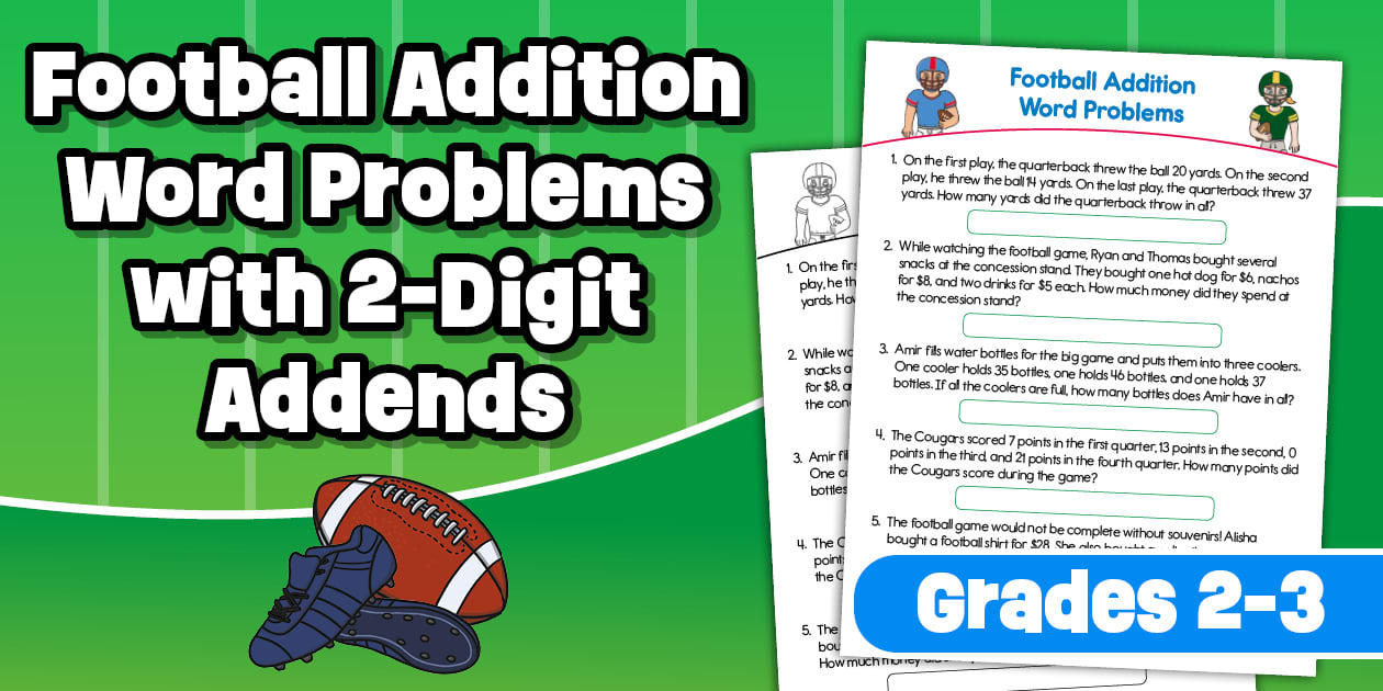 Printable Football Math Problems for Kids | Twinkl USA