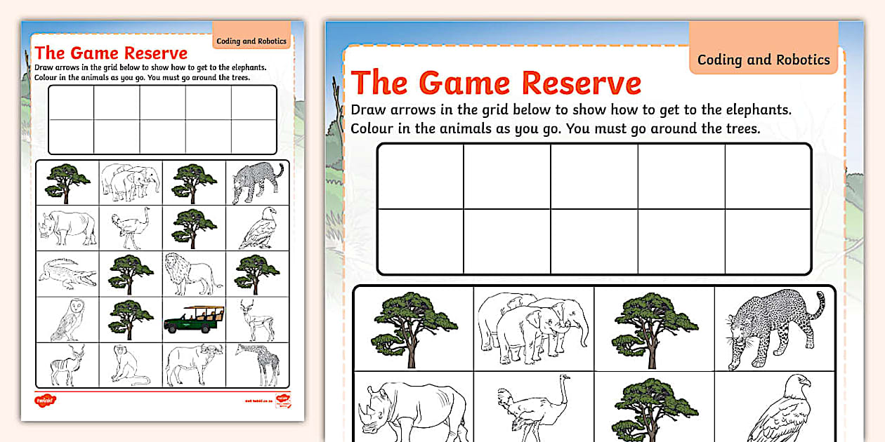Grade 2 Robotics and CodingThe Game Reserve Algorithm Grade 2 Robotics and CodingThe Game Reserve Algorithm