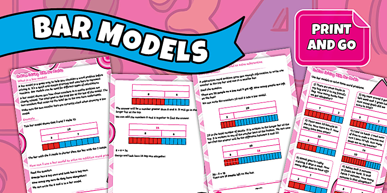 Maths Problem Solving with Bar Models Activity Sheets