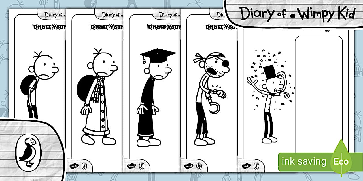 FREE! - Diary of a Wimpy Kid: Draw Your Own Greg - Twinkl