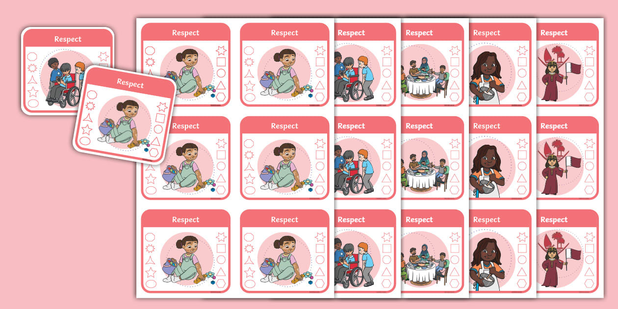 Values Punch Cards - Respect (teacher made) - Twinkl