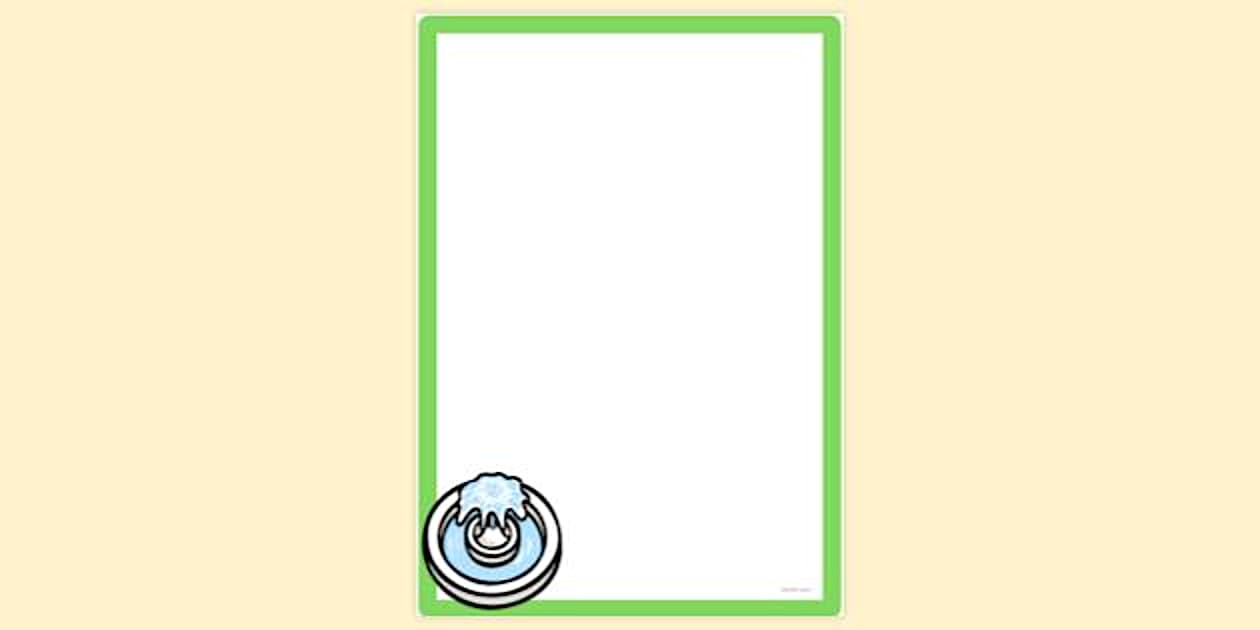 Simple Blank Fountain Map Icon | Page Borders | Twinkl