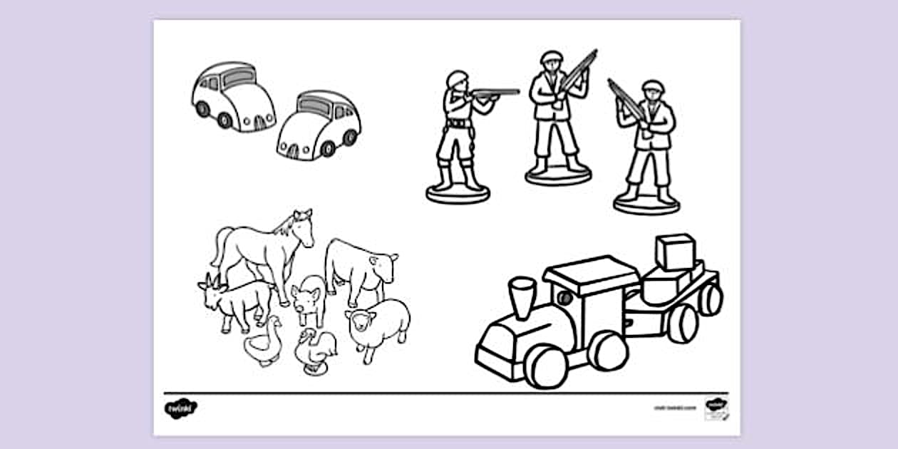 Toys Colouring Page | Colouring Pages (teacher made)