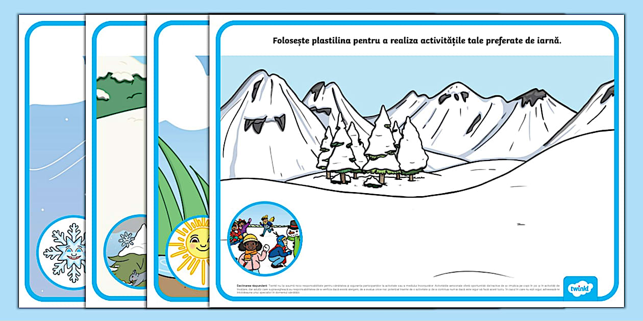 Micul fulg de nea – Planșete pentru modelajul cu plastilină