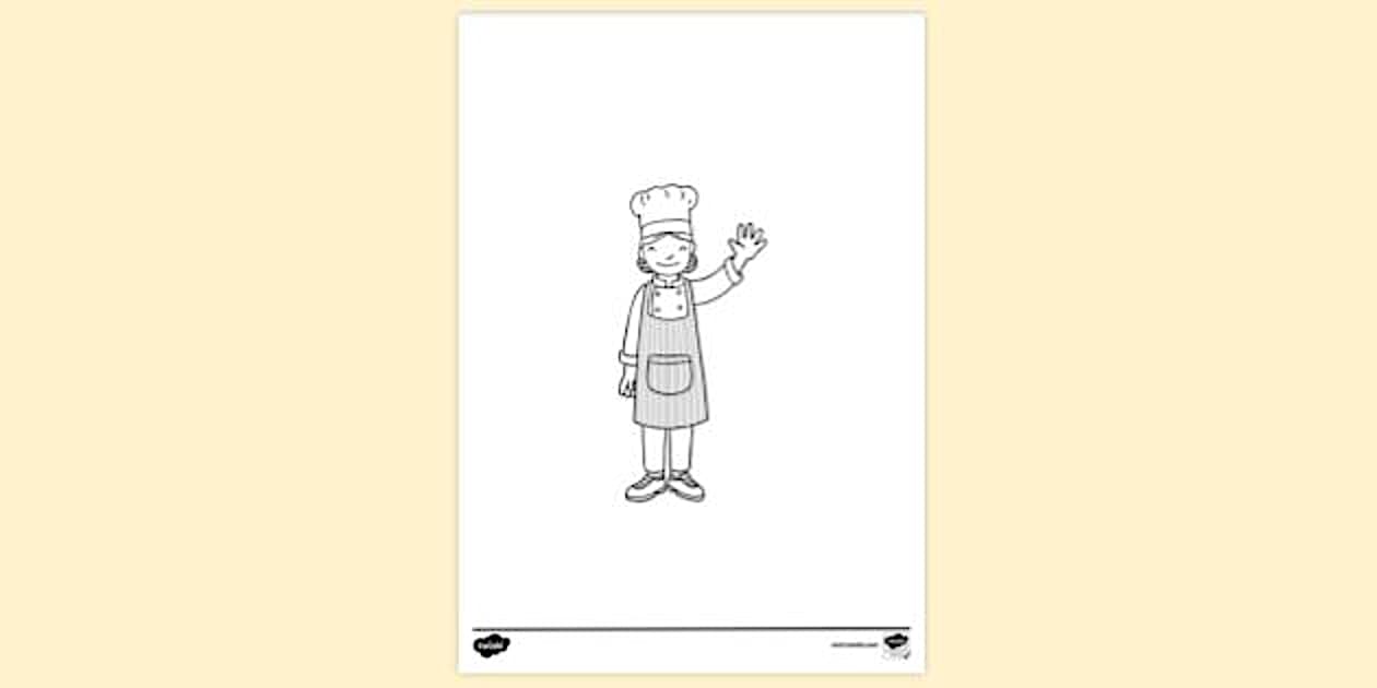 Chef Colouring | Colouring Sheets | Twinkl - Twinkl