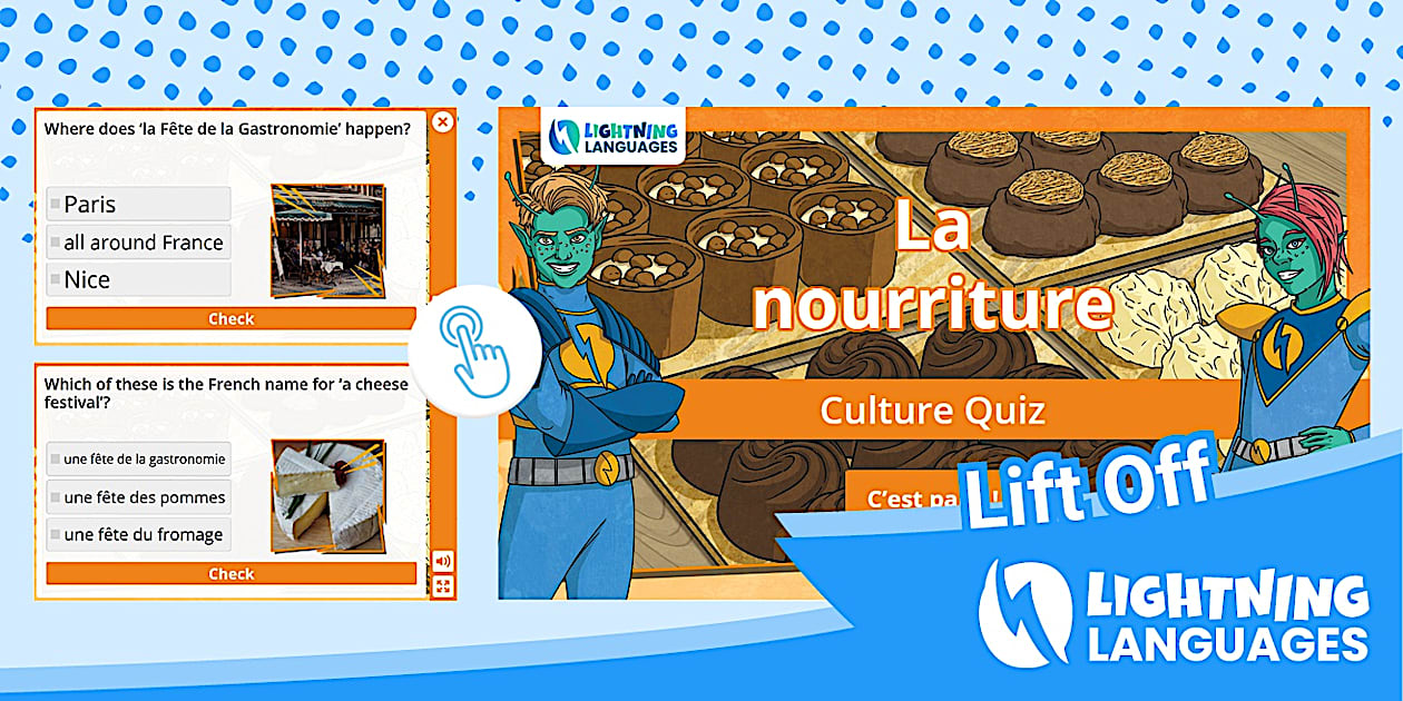 👉 French | Lift Off | Food Interactive Culture Quiz -Twinkl