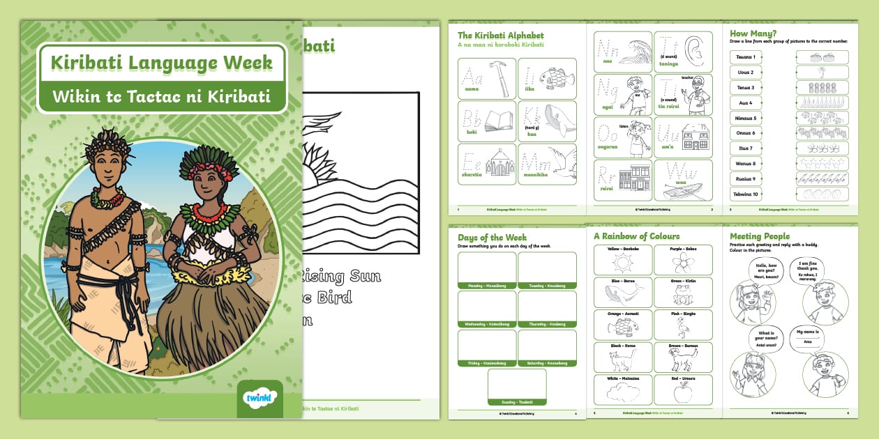 Kiribati Language Week Booklet Y0-4 (teacher made) - Twinkl