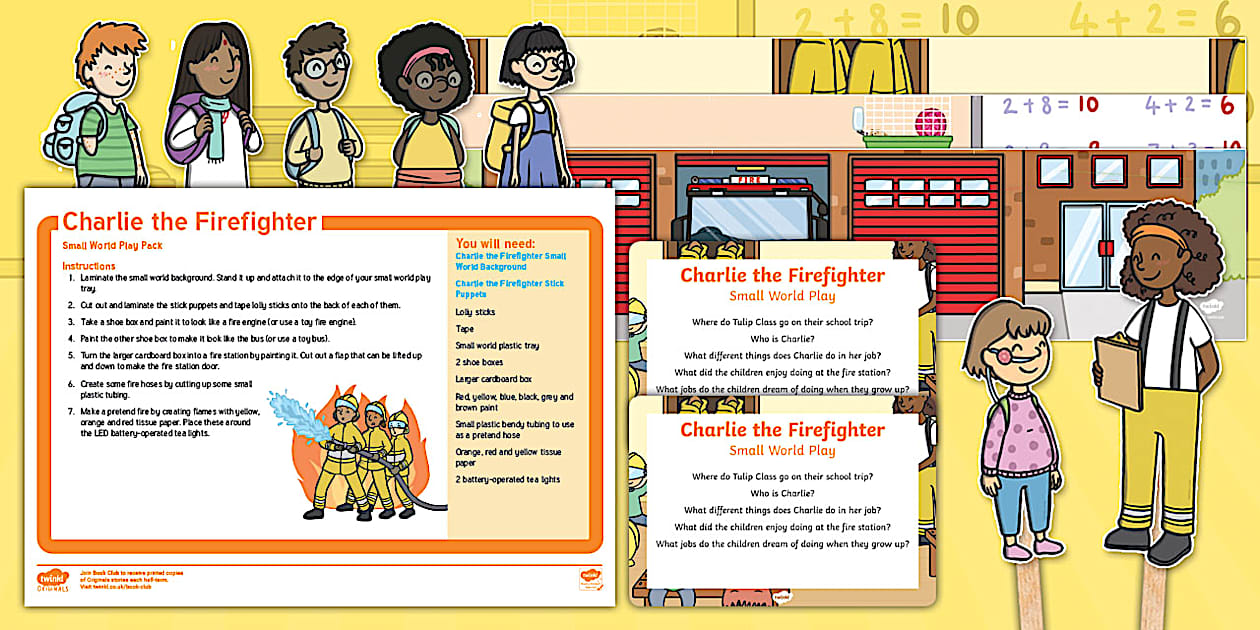 Charlie the Firefighter Small World Play Idea and Printable Resource Pack