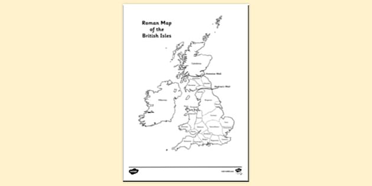 Roman Map of the British Isles Colouring Sheet | Colouring Sheets