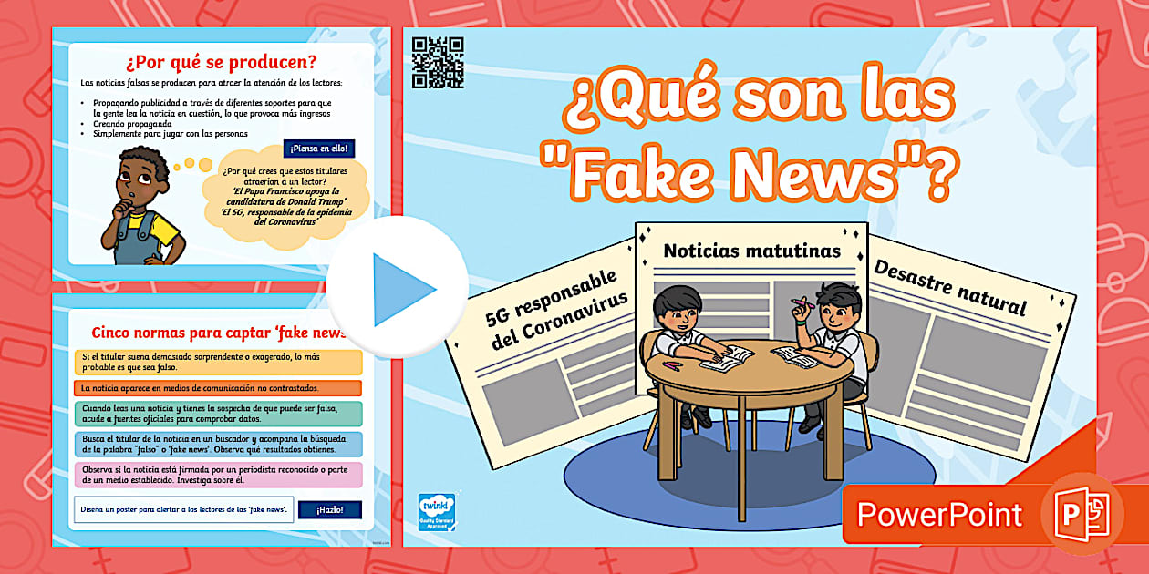 PowerPoint Qué son las "fake news" noticias falsas