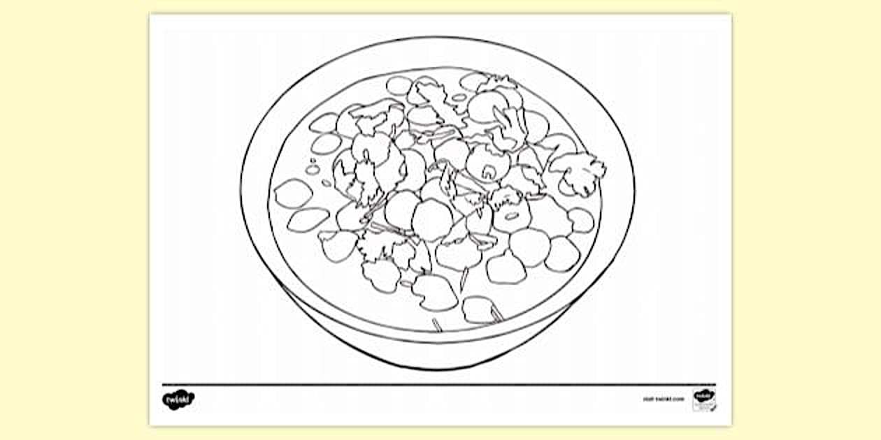 Punjabi Chole Colouring Sheet | Colouring Sheets - Twinkl