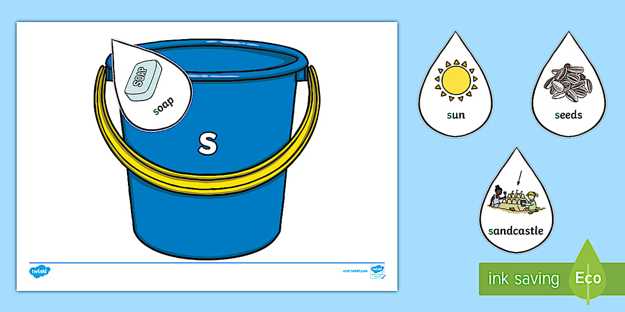 Phase 2 Raindrop Phonics Sorting Game (teacher made)