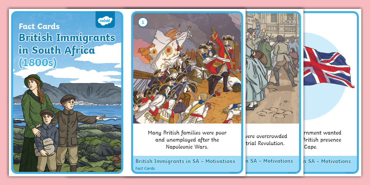 British Immigrants in South Africa (1800s) Fact Cards