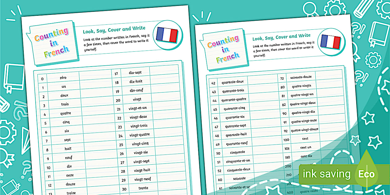 Counting in French - French Numbers (teacher made) - Twinkl