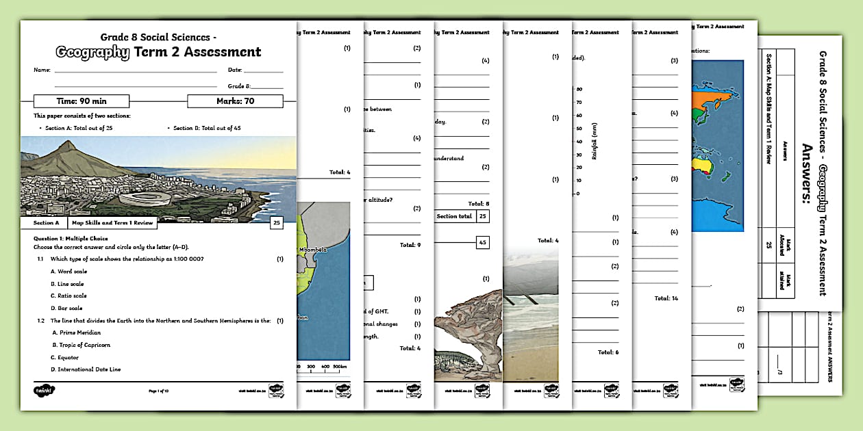 Grade 8 Social Sciences (Geography) Term 2 Assessment