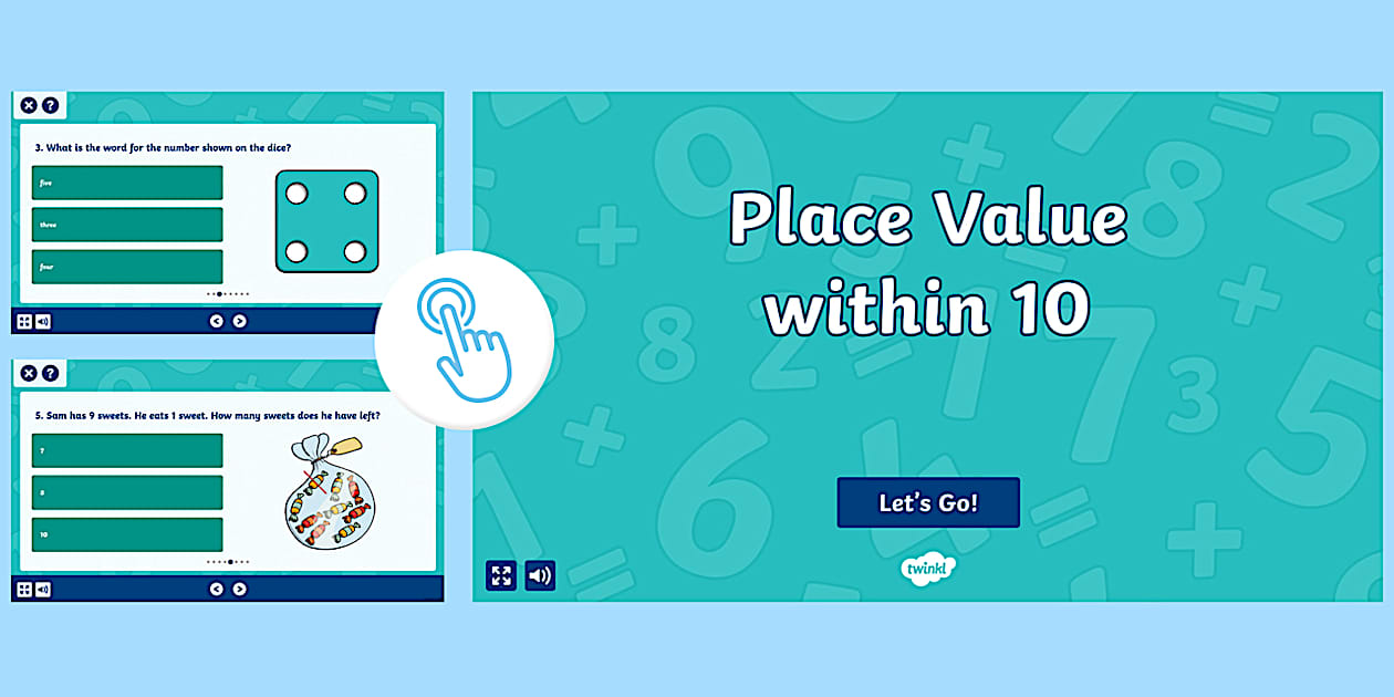 Place Value Within 10 Multiple Choice Quiz - Twinkl