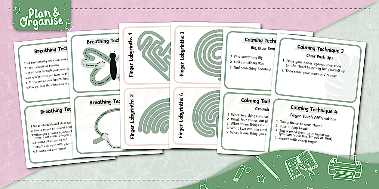 Calm Down Corner Activity cards Bumper Pack | Therapeutic Classroom