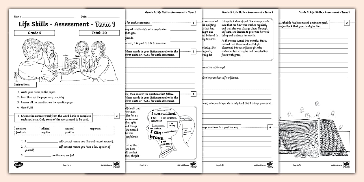 Life Skills Gr 5 Assessment Term 1 - Twinkl