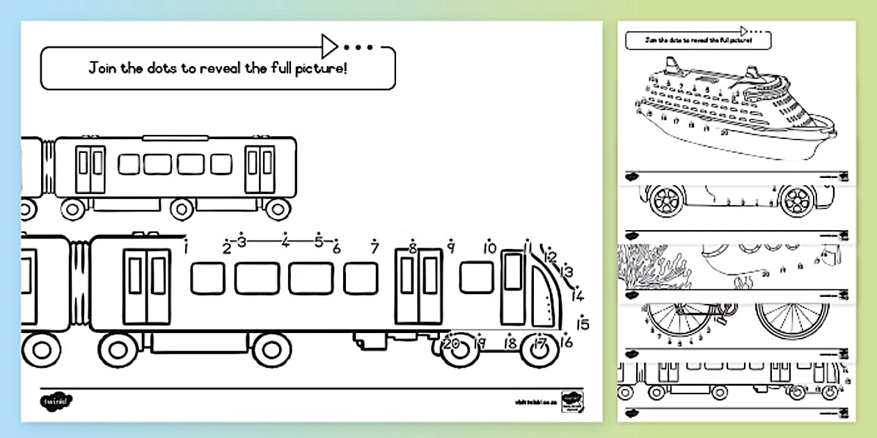 Grade R Transportation Join the Dots Activity (Teacher-Made)