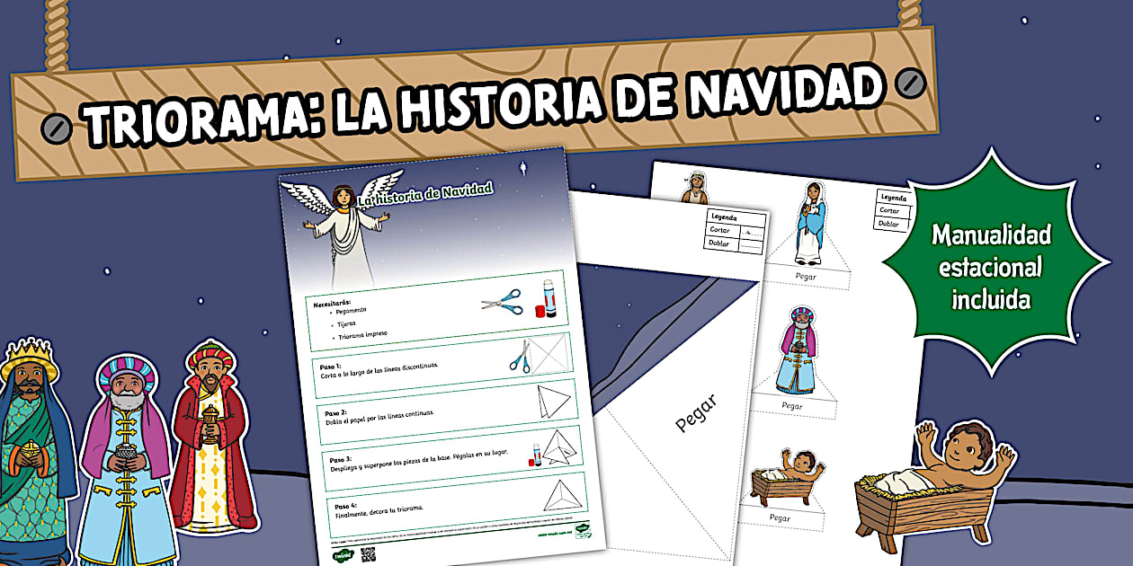 Triorama: La historia de Navidad - Twinkl