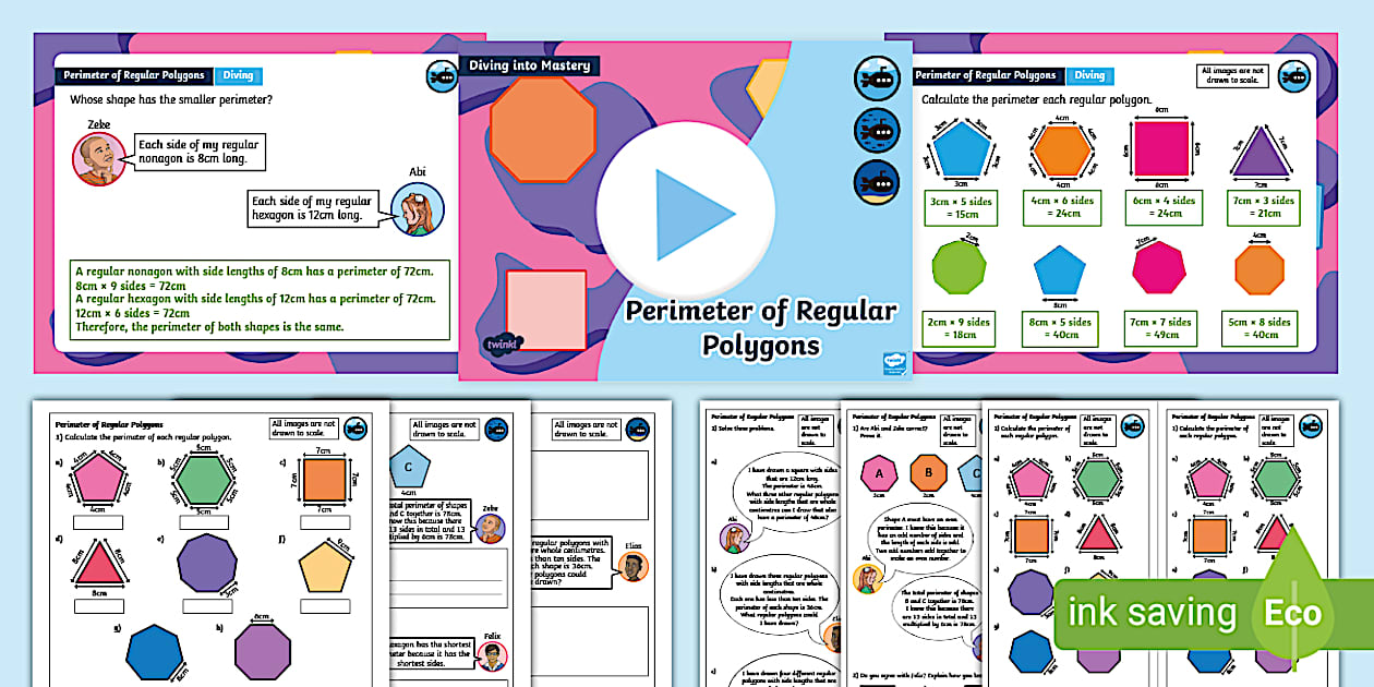 👉 Year 4 Step 8 Perimeter of Regular Polygons Teaching Pack