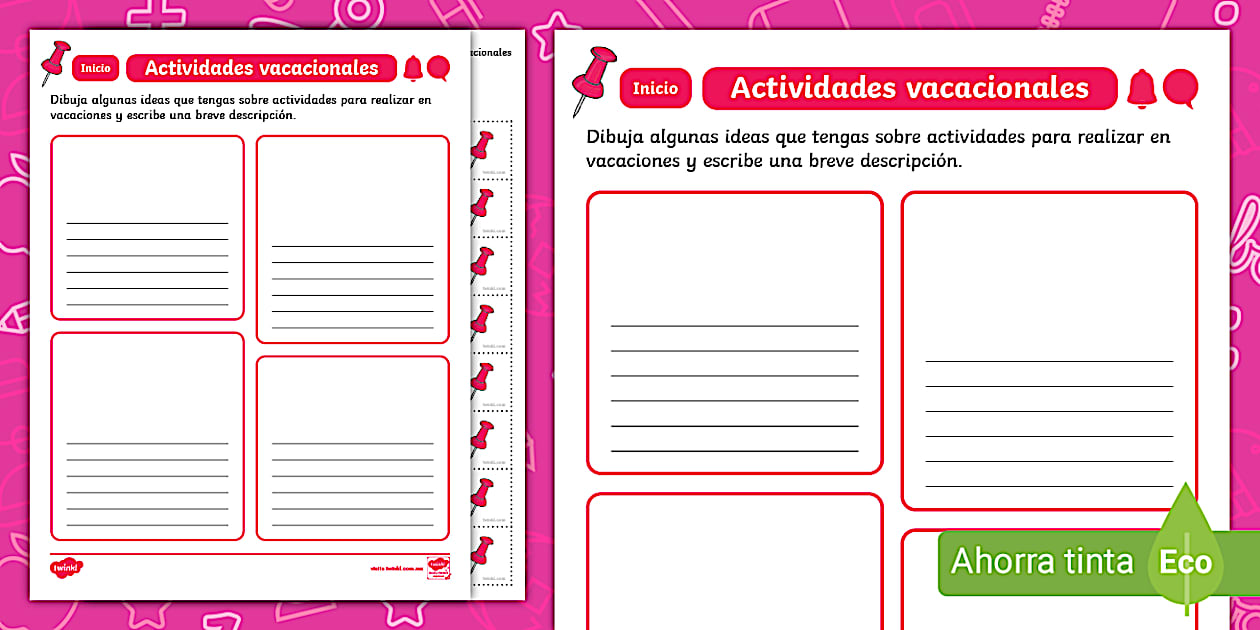 Vacaciones - actividad (teacher made) - Twinkl