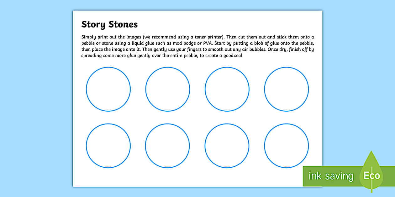 Blank Editable Template Story Stones Cut-Outs - Blank Editable Template ...