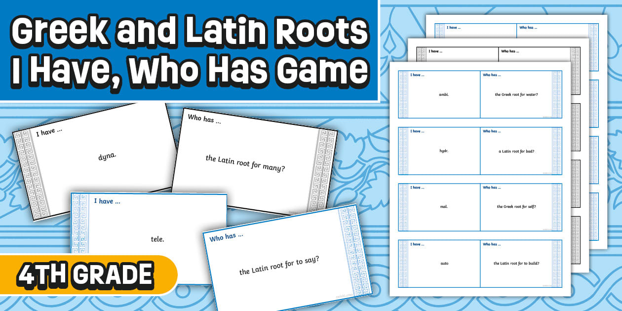 Greek and Latin Roots Game | I Have, Who Has | Twinkl USA