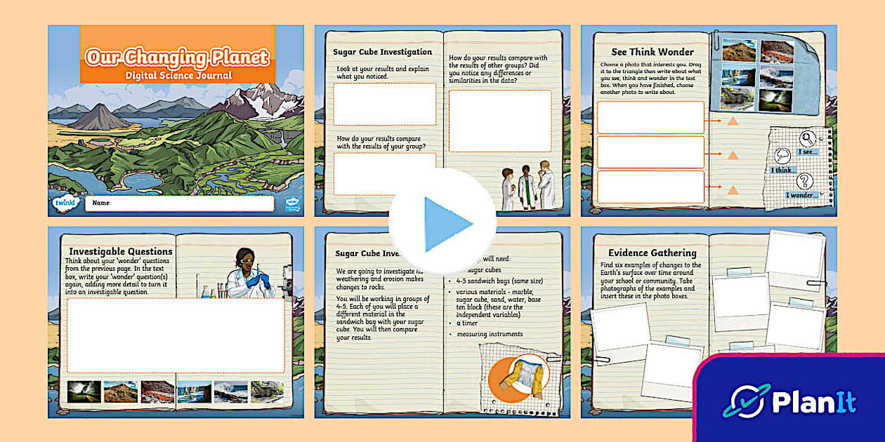 Year 5 Science Our Changing Planet Digital Journal - Twinkl