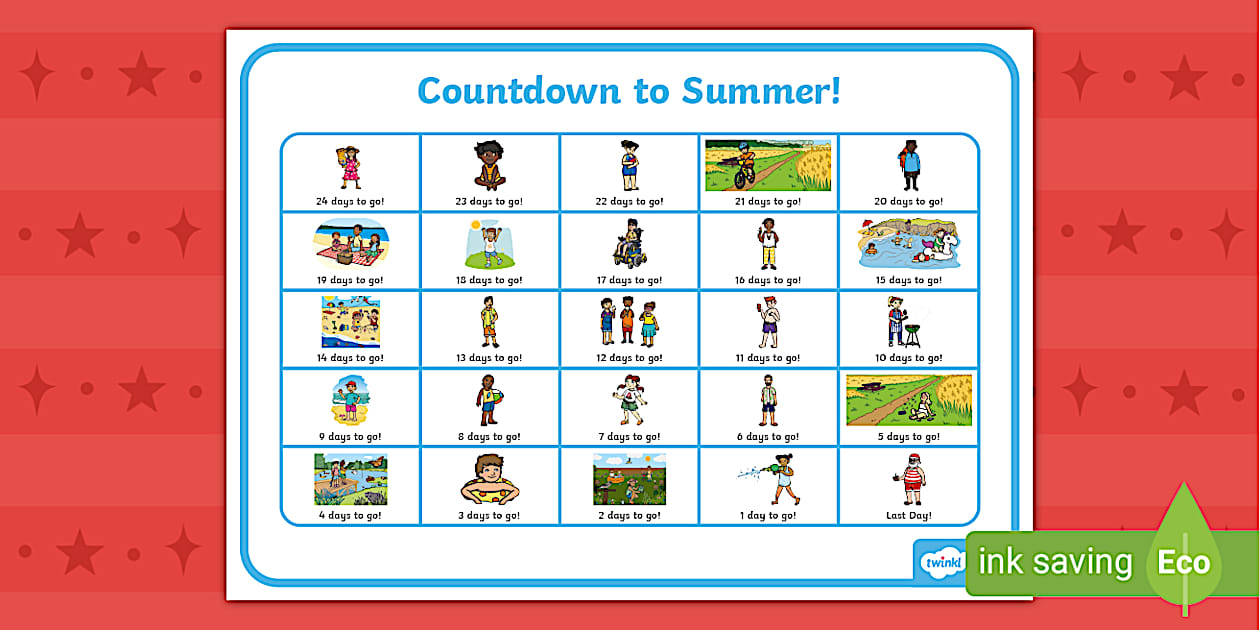Countdown to Summer Calendar