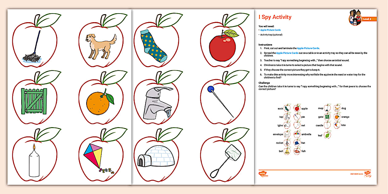 Twinkl Phonics I Spy Activity - Level 2