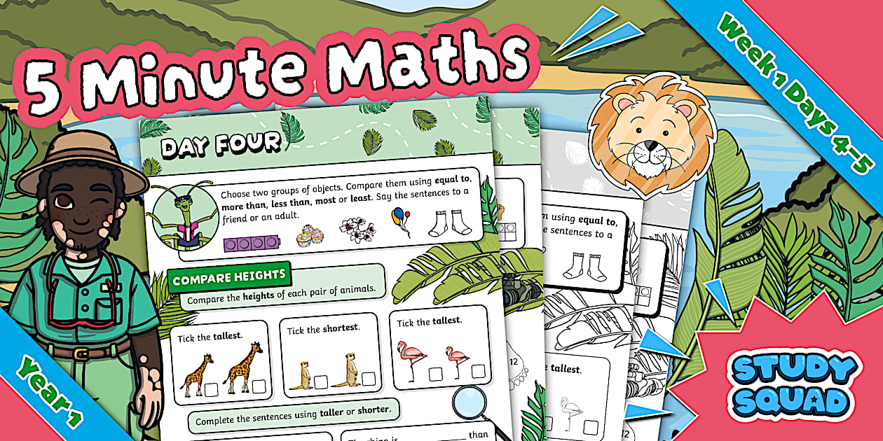 👉 Study Squad 5 Minute Maths - Year 1 Spring - Week 1 Days 4-5