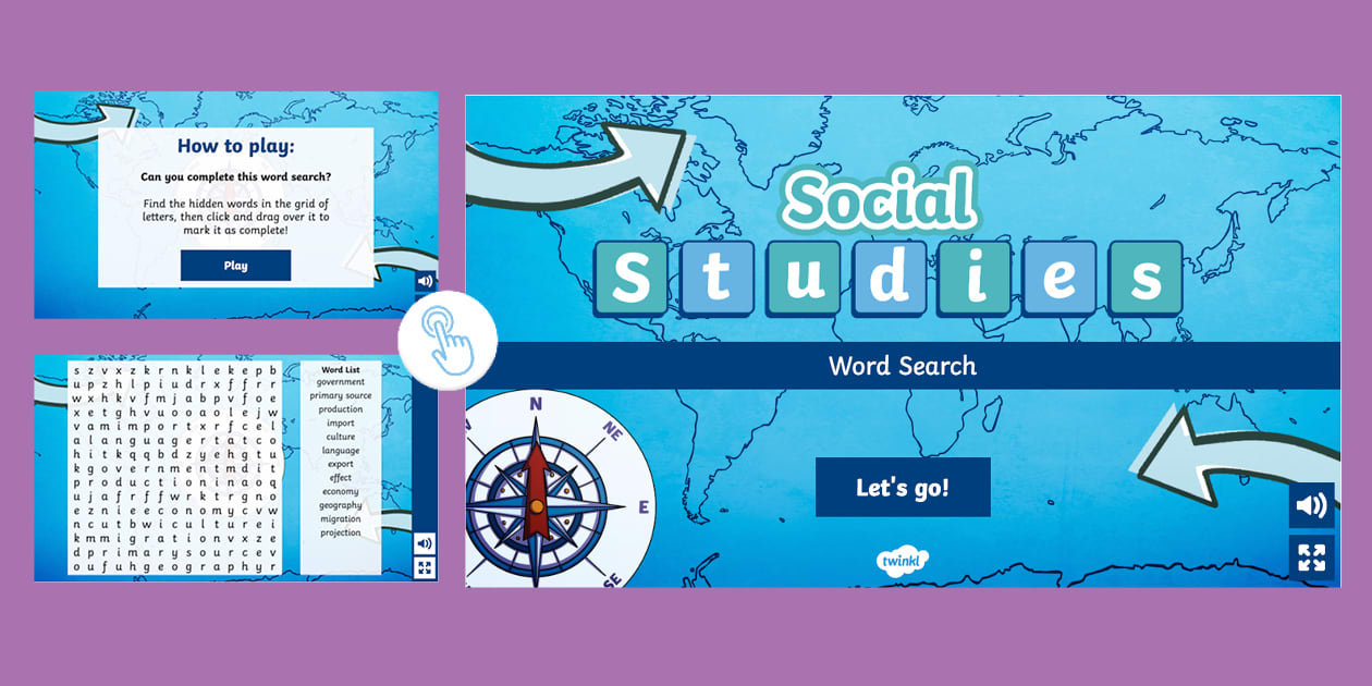 Tier 3 Social Studies Vocabulary Interactive Word Search