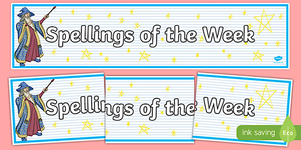 Dyslexic Spellings Of The Week Display Banner (teacher made)