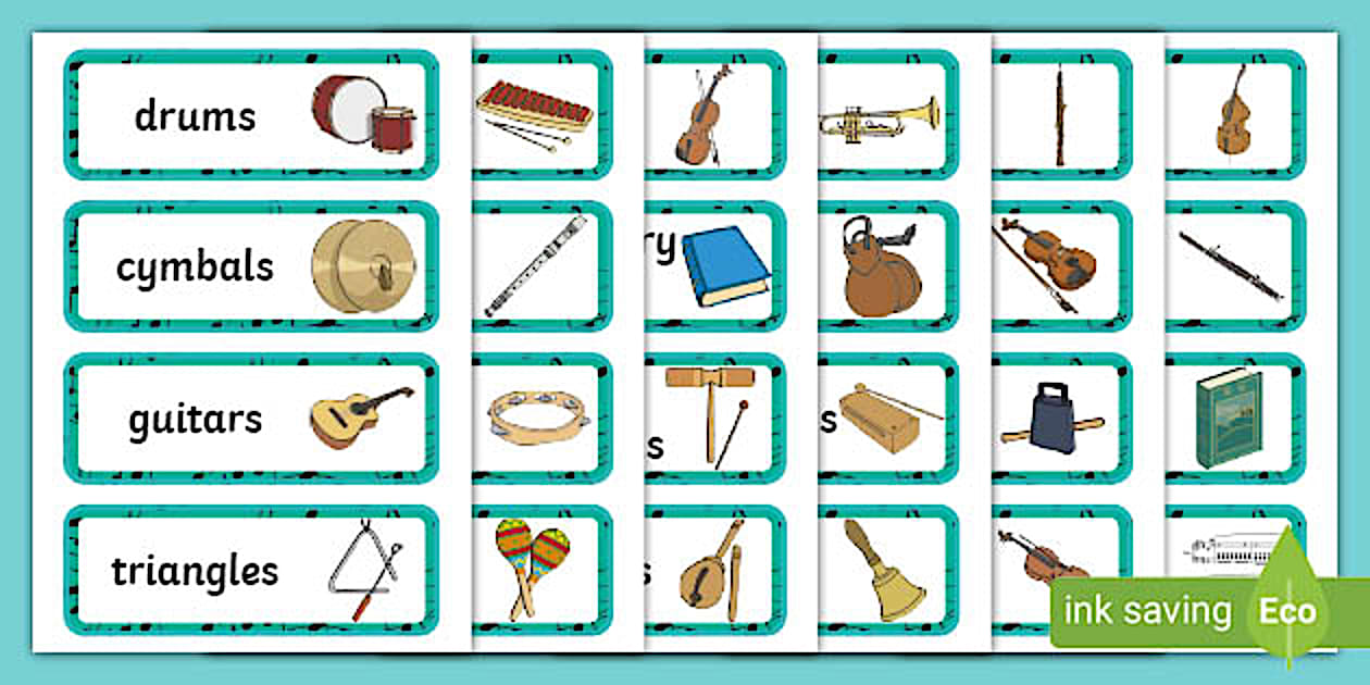 Music Classroom Resource Labels (teacher made) - Twinkl