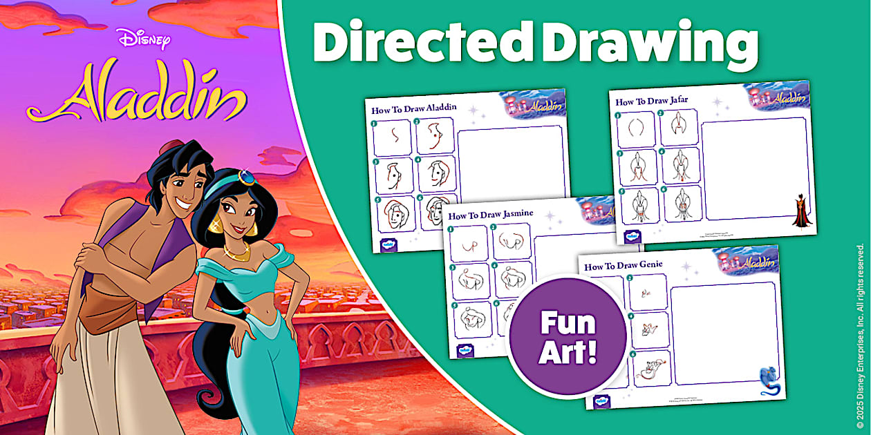 Aladdin: How to Draw Characters Activity