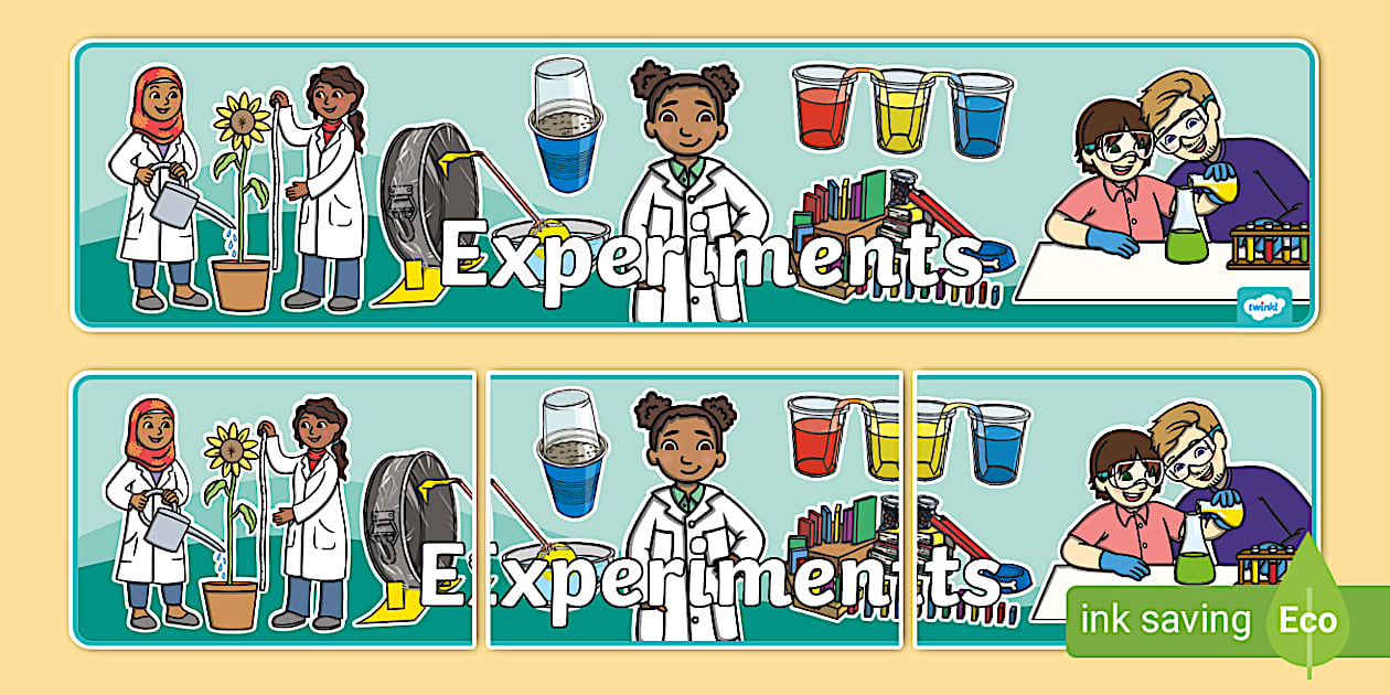 Experiments Display Banner (teacher made) - Twinkl