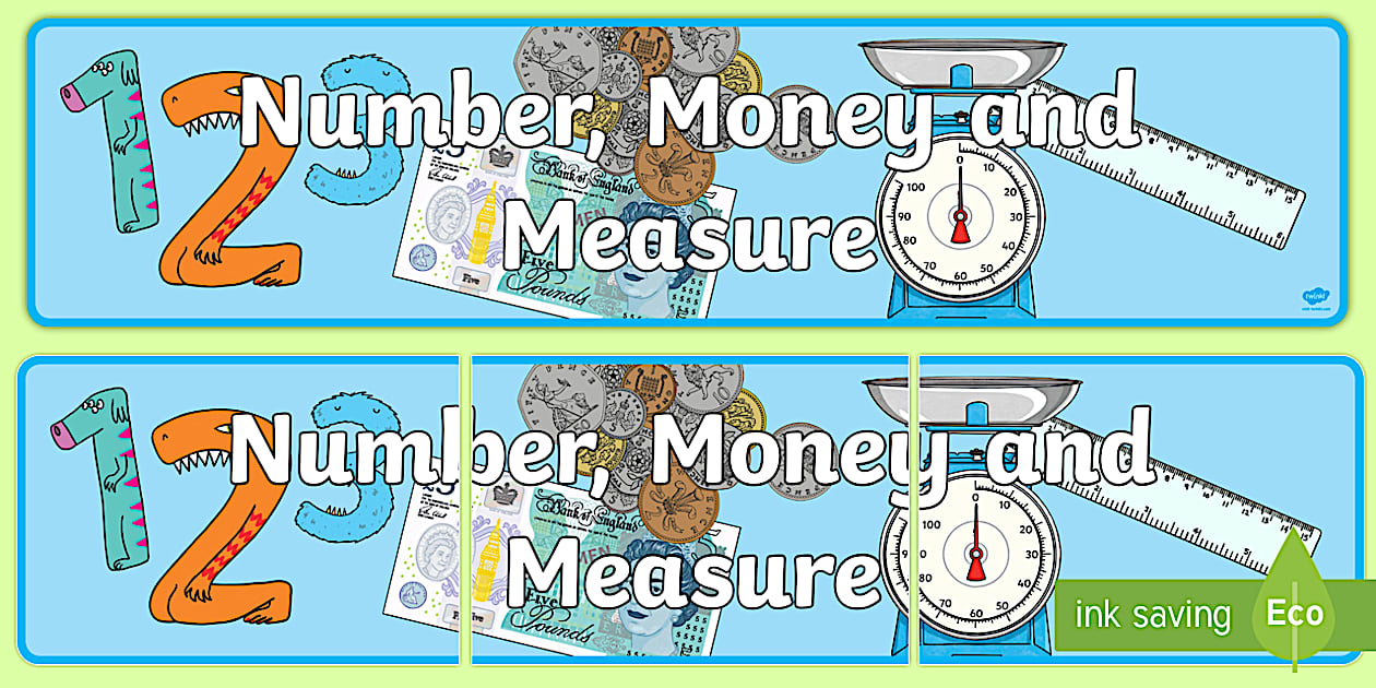 👉 Number Money and Measure Display Banner CfE - Twinkl