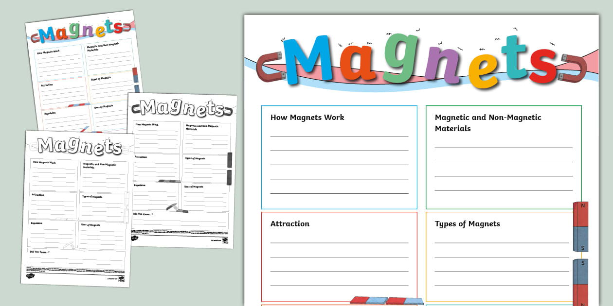 Magnets Fact File Template (teacher made) - Twinkl