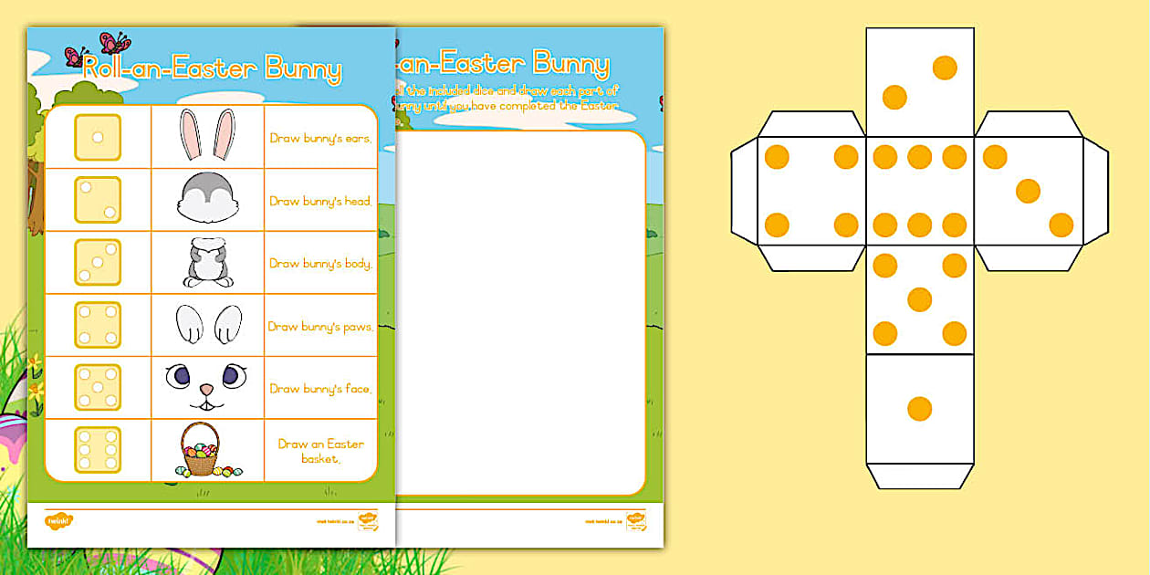 Easter Bunny Dice Game - Twinkl South Africa (teacher made)