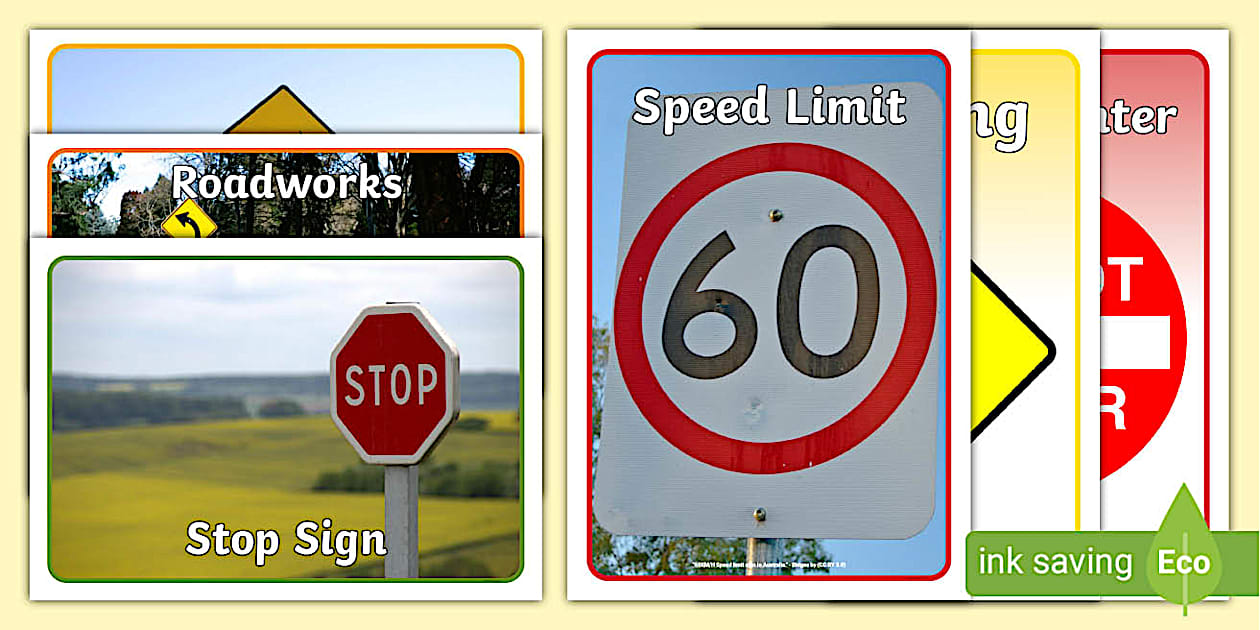 Free Printable Australian Road Signs - Twinkl Resources