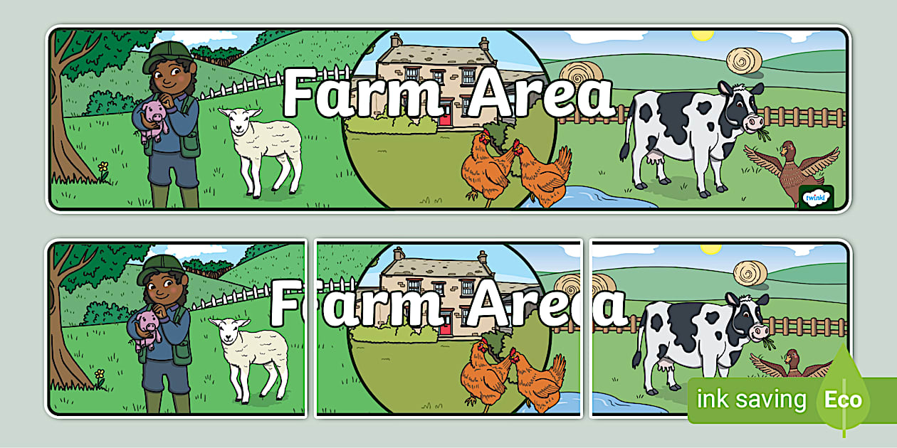 Farm Area Display Banner, Farm Role-Play Area (teacher made)