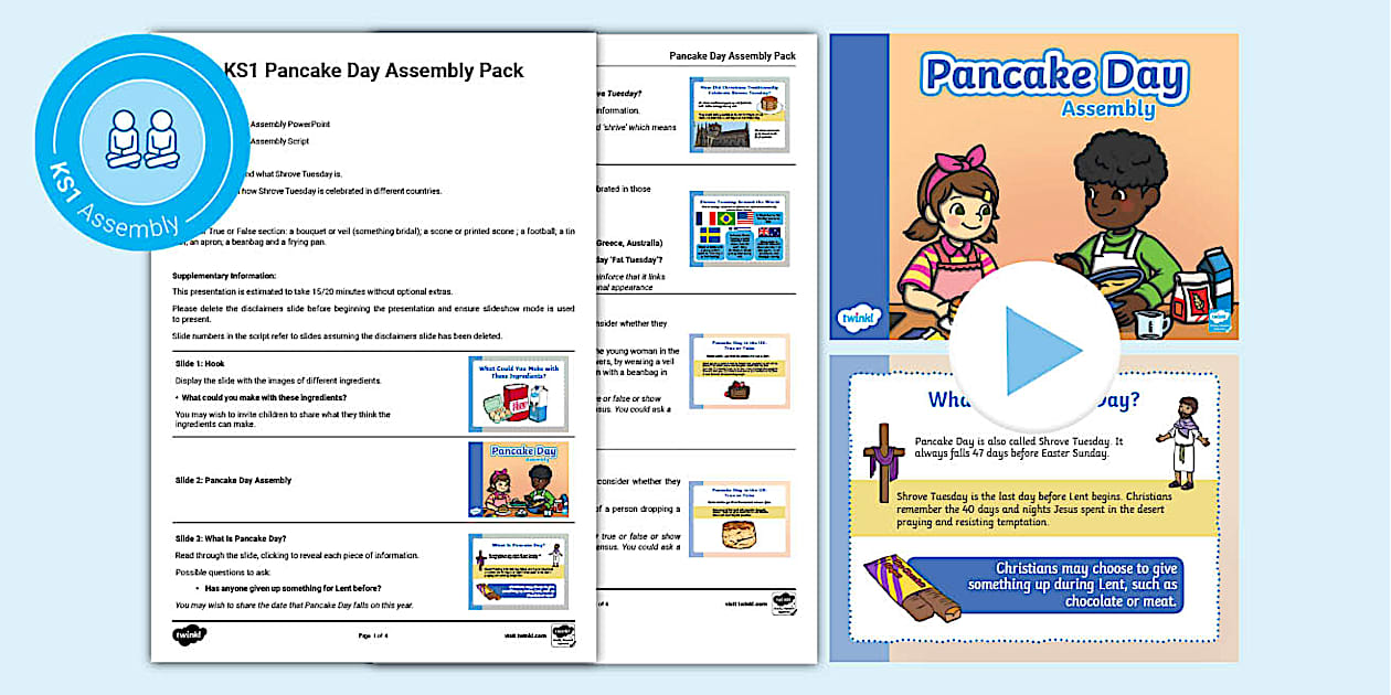 KS1 Pancake Day Assembly Pack | Shrove Tuesday | Twinkl