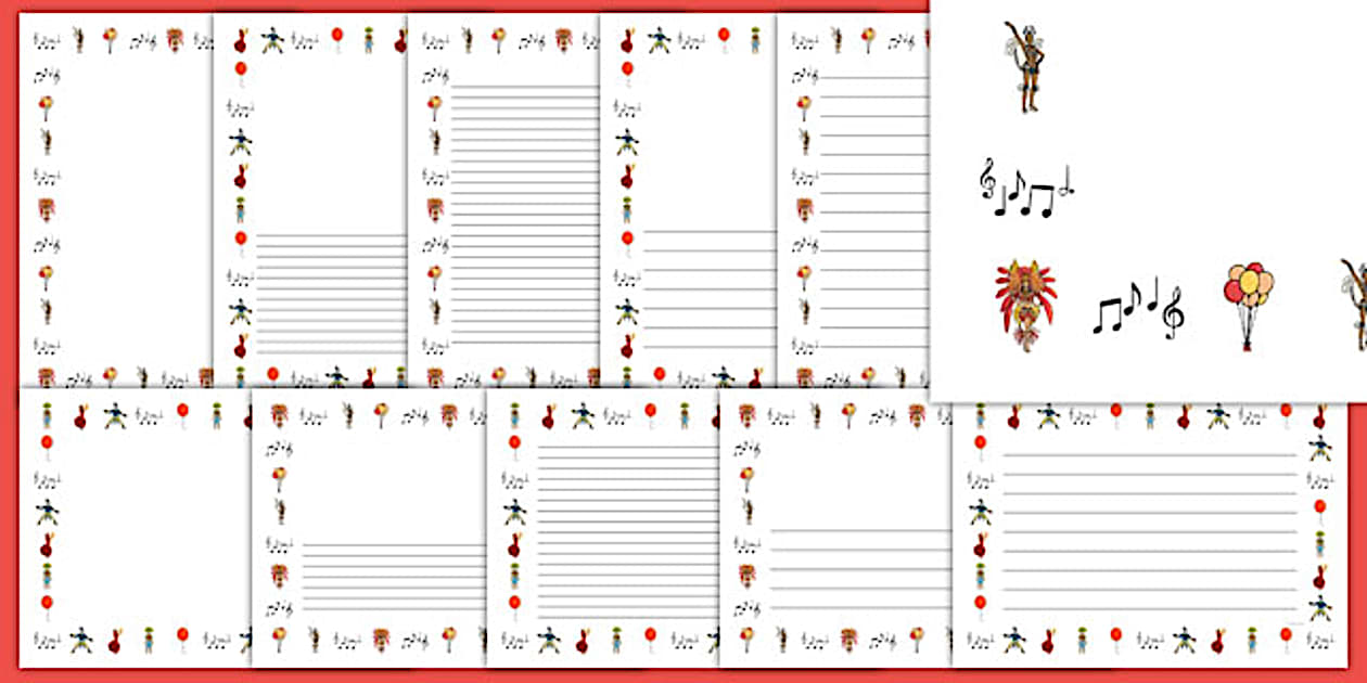 Editable Carnival Themed Page Borders (teacher made)